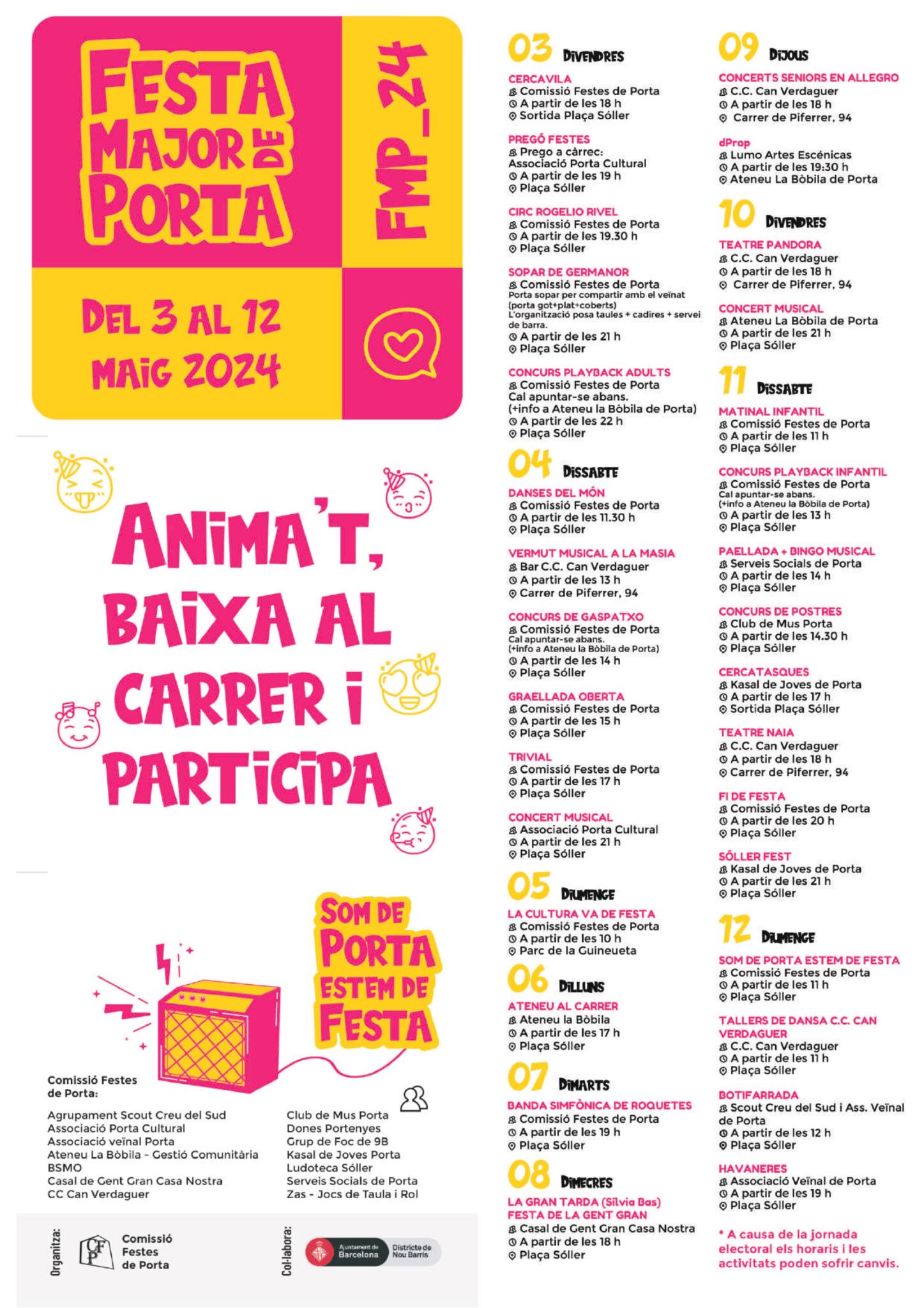 Festa Major de Porta 2024 Agenda Completa - Viajando pra Europa